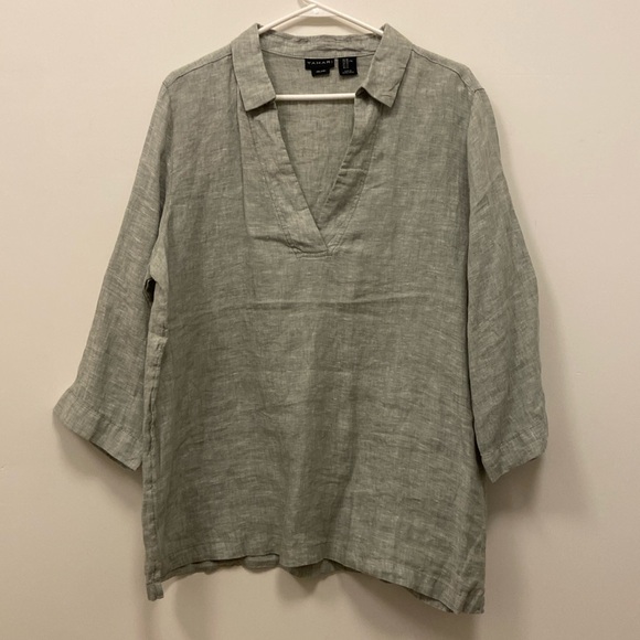 Tahari | Tops | Tahari Linen Tunic | Poshmark